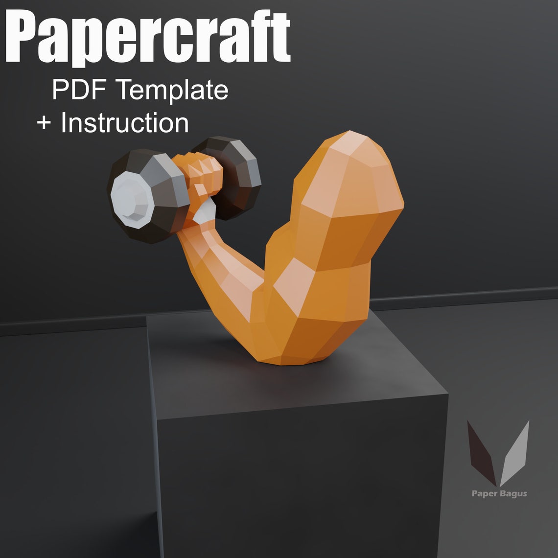 Muscular Hand 3D Papercraft DIY Paper Sculpture Paper - Etsy