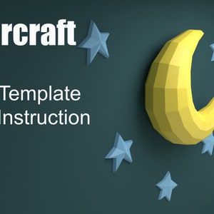 Moon Sky 3D Papercraft | DIY Paper Sculpture | Paper Model Pattern | Do ...