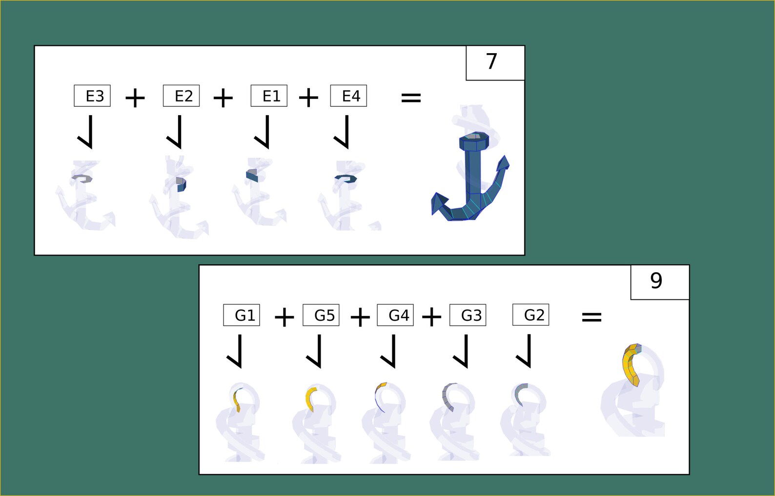 Anchor 3D Papercraft DIY Paper Sculpture Paper Model - Etsy