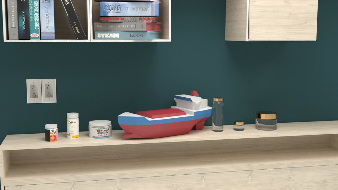 Cargo Ship 3D Papercraft | DIY Paper Sculpture | Paper Model Pattern ...