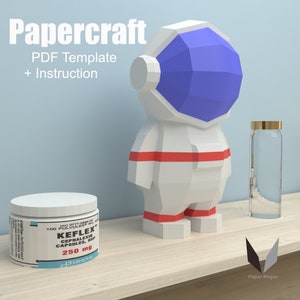 Astronaut Kid 3D Papercraft | DIY Paper Sculpture | Paper Model Pattern | Do It Yourself | Low ...