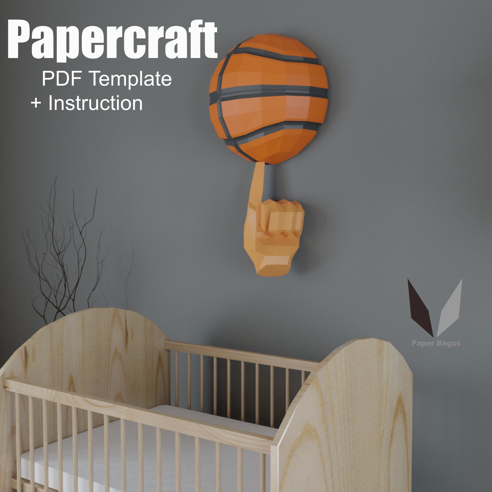 Basketball Wall 3D Papercraft DIY Paper Sculpture Paper - Etsy