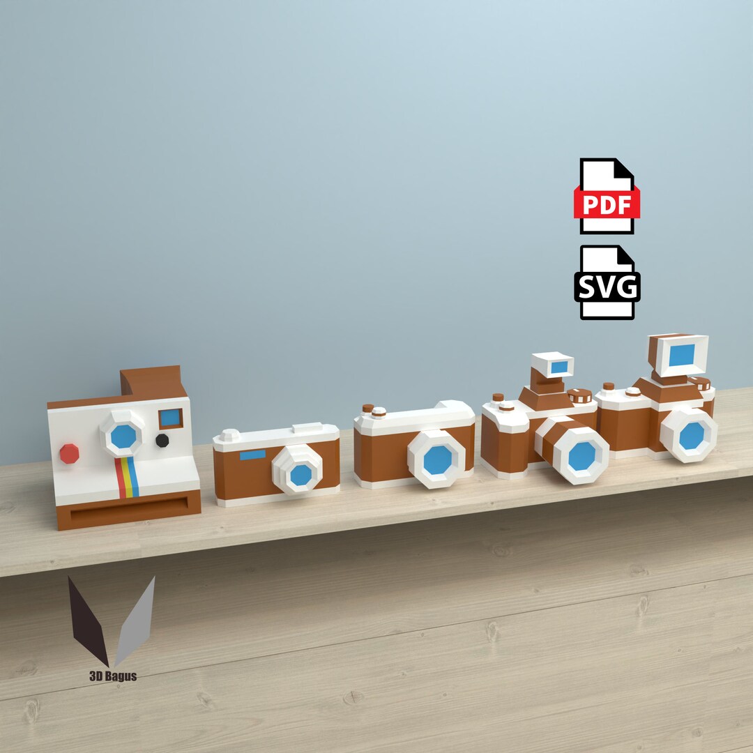 Camera Bundle Pack 3D Papercraft | DIY Paper Sculpture | Paper Model ...