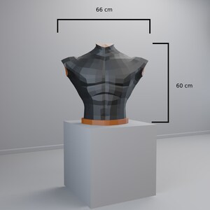 Male Torso 3D Papercraft | DIY Paper Sculpture | Paper Model Pattern ...