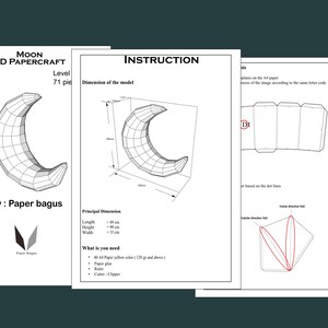 Moon Sky 3D Papercraft | DIY Paper Sculpture | Paper Model Pattern | Do ...