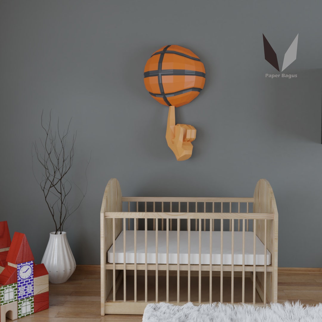 Basketball Wall 3D Papercraft DIY Paper Sculpture Paper - Etsy