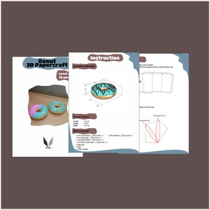 Dessert Food Pack 3D Papercraft | DIY Paper Sculpture | Paper Model ...