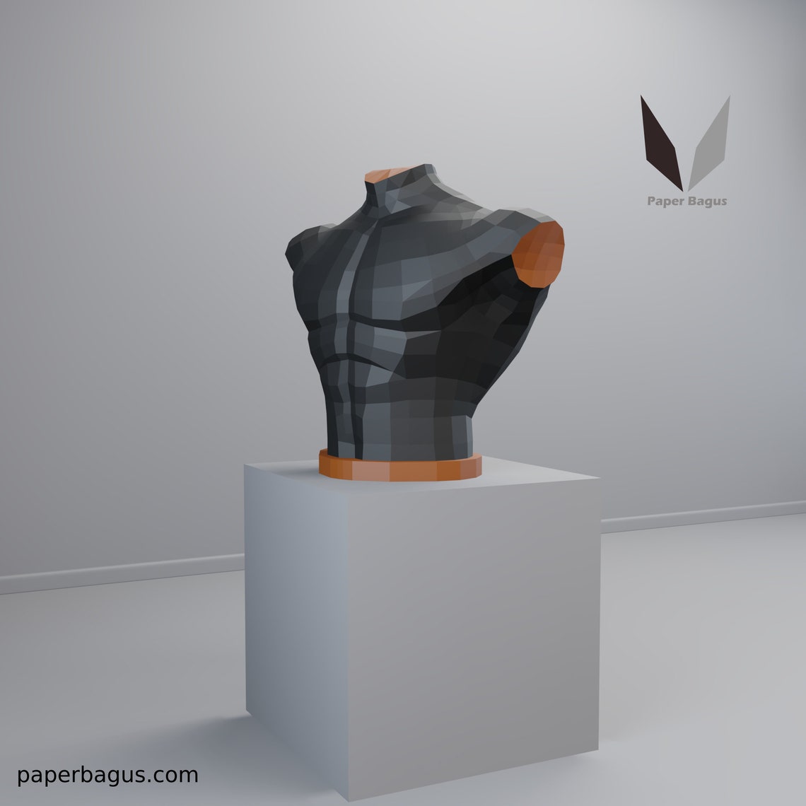 Male Torso 3D Papercraft DIY Paper Sculpture Paper Model - Etsy