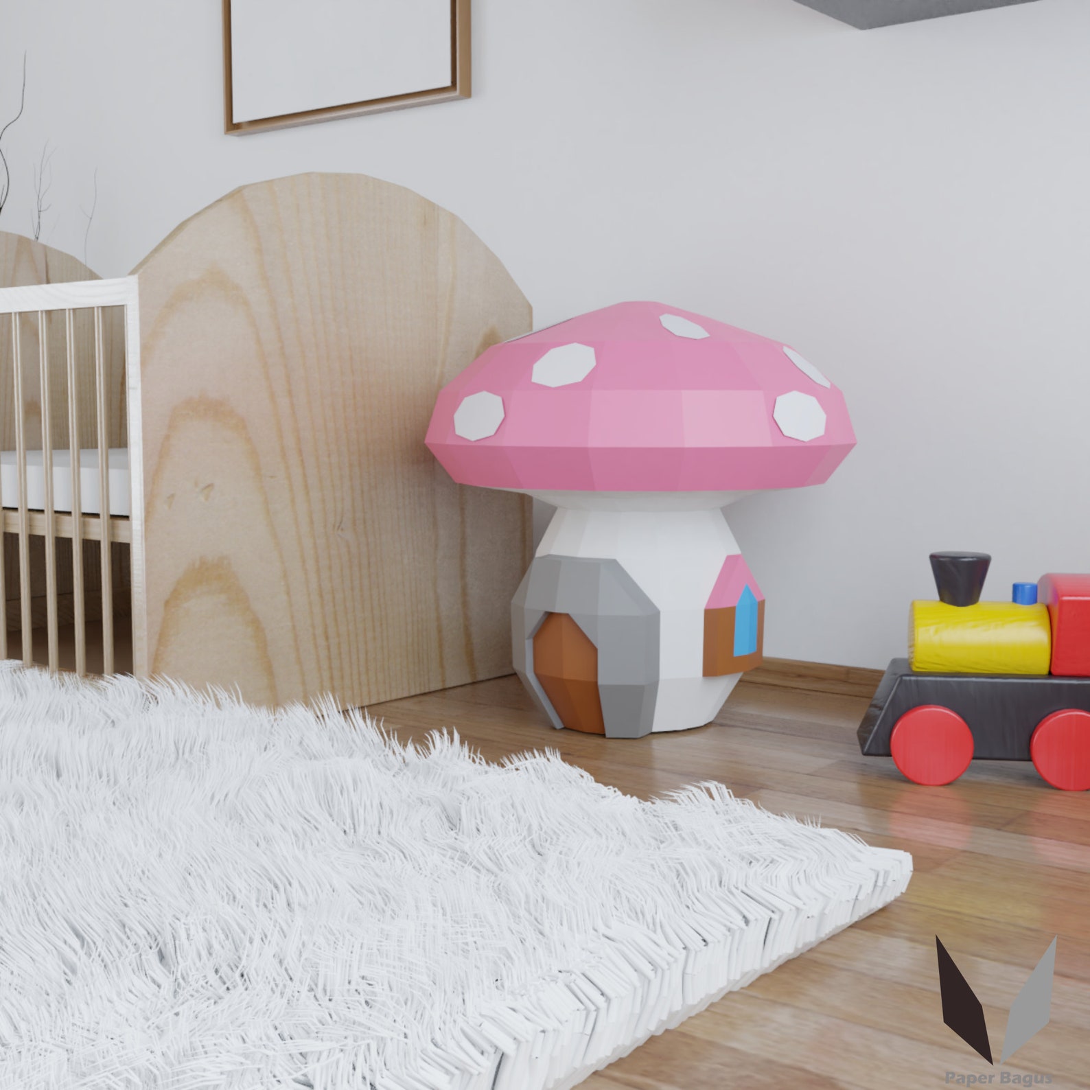 Mushroom House 3D Papercraft DIY Paper Sculpture Paper - Etsy