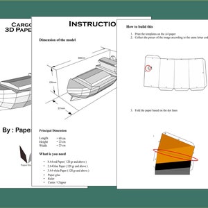 Cargo Ship 3D Papercraft | DIY Paper Sculpture | Paper Model Pattern ...