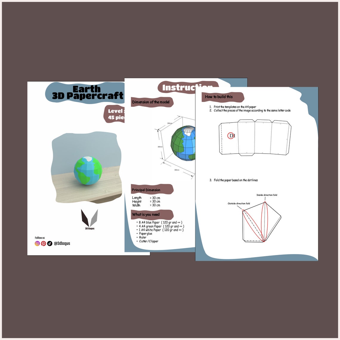 Planet Papercraft Bundle: DIY Low Poly Paper Sculpture (PDF Pattern) - Etsy