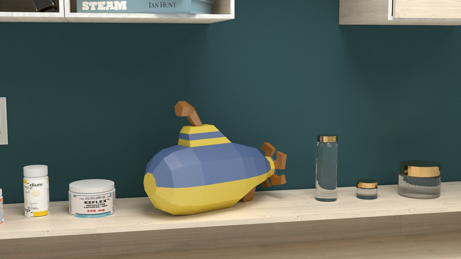 Submarine 3D Papercraft DIY Paper Sculpture Paper Model | Etsy