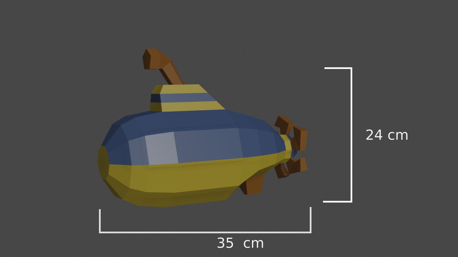 Submarine 3D Papercraft DIY Paper Sculpture Paper Model | Etsy