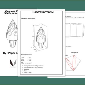 Ice Cream Cone 3D Papercraft | DIY Paper Sculpture | Paper Model ...