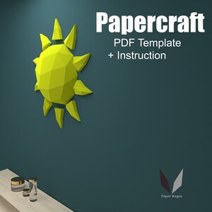 Sun 3D Papercraft | DIY Paper Sculpture | Paper Model Pattern | Do It ...