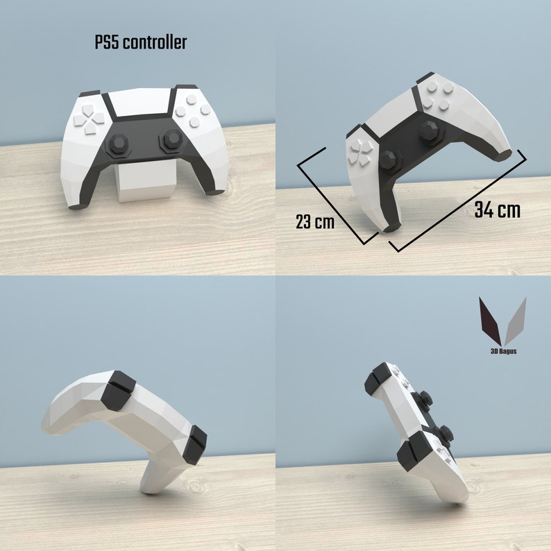 DIY Game Controller Bundle Papercraft: Low Poly Paper Model (PDF ...