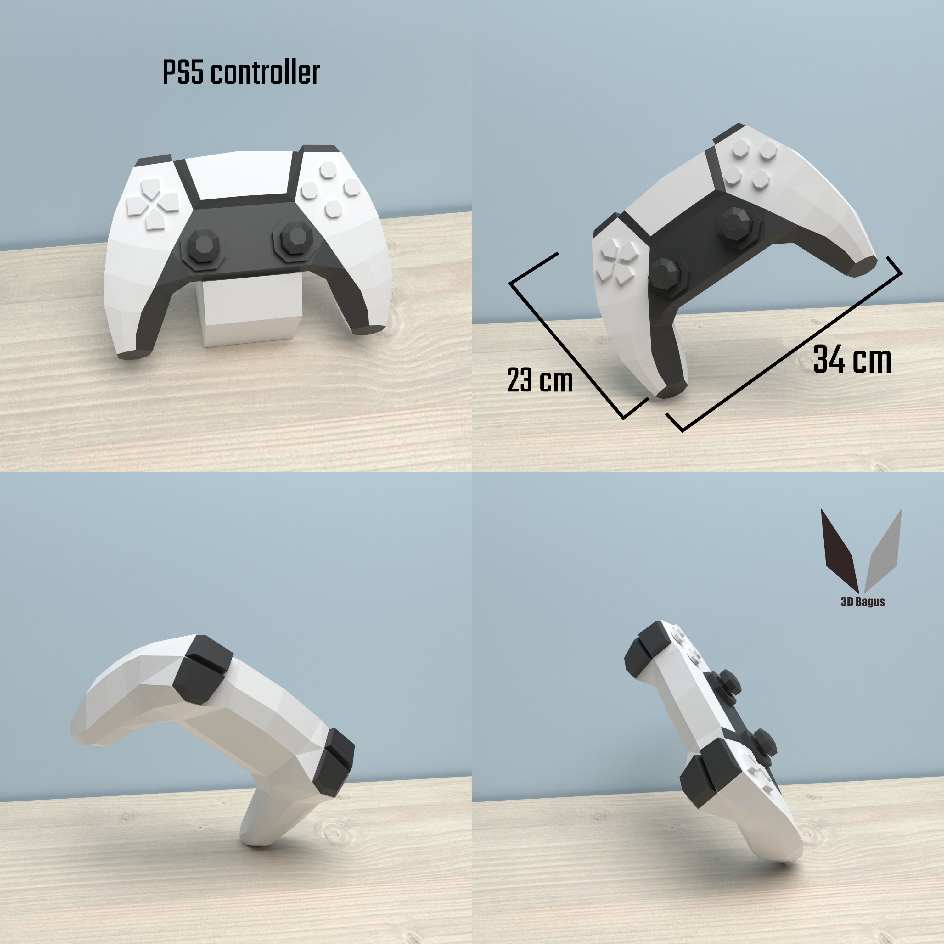 DIY Game Controller Bundle Papercraft: Low Poly Paper Model (PDF ...