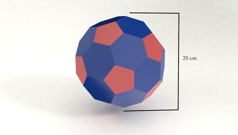 Soccer Ball 3D papercraft DIY paper sculpture Paper model | Etsy