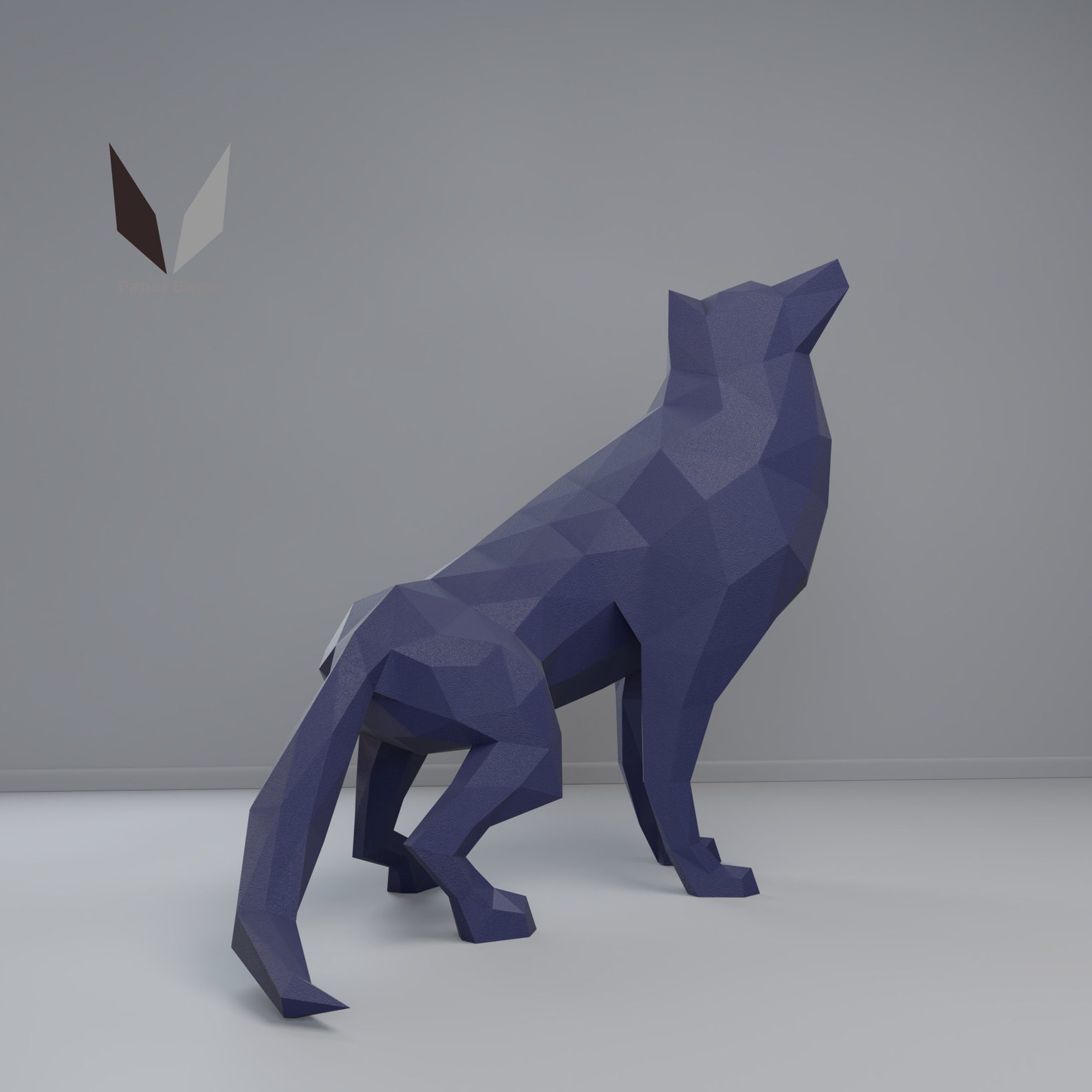 Wolf 3D papercraft DIY paper sculpture Paper model pattern | Etsy