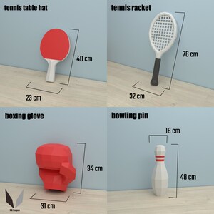 Sport Pack 3D Papercraft | DIY Paper Sculpture | Paper Model Pattern ...