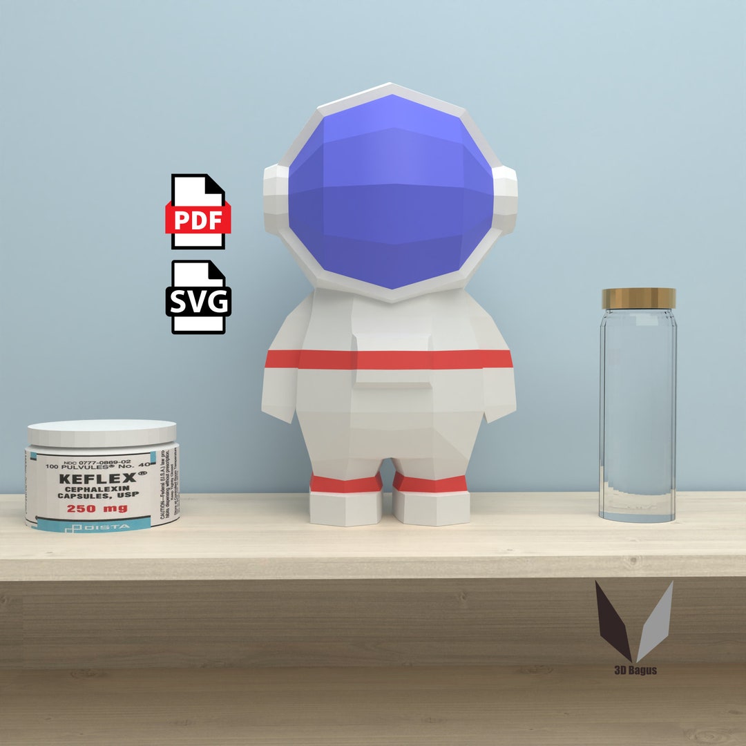 Astronaut Kid 3D Papercraft | DIY Paper Sculpture | Paper Model Pattern ...