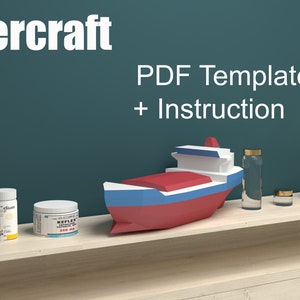 Cargo Ship 3D Papercraft | DIY Paper Sculpture | Paper Model Pattern ...