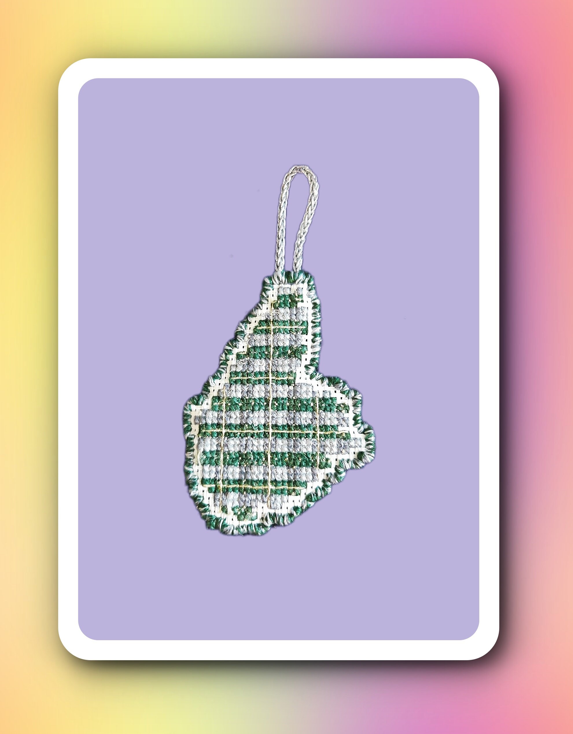 Handmade Cross-stitched Cape Breton Outline W/ Plaid Design - Etsy Canada