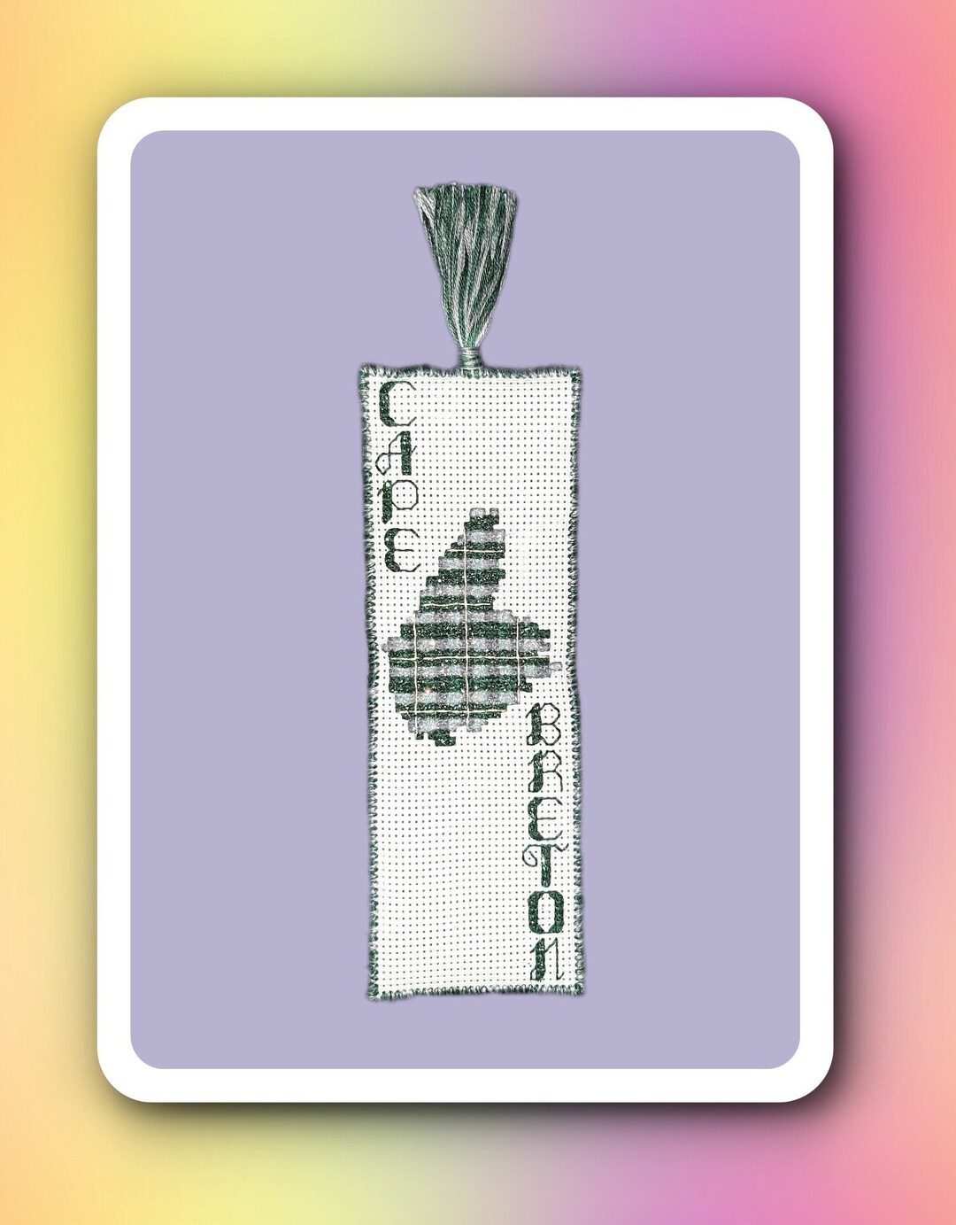 Handmade Cross-stitched Cape Breton Outline W/ Plaid Design - Etsy