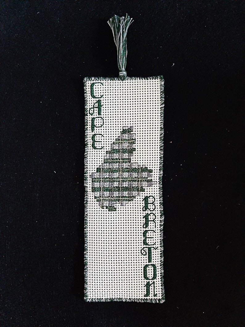 Handmade Cross-stitched Cape Breton Outline W/ Plaid Design | Etsy