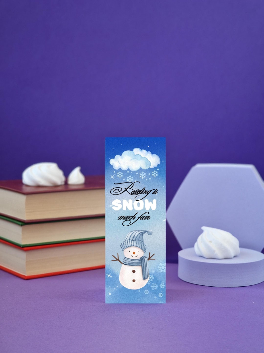 Reading is Snow Much Fun Bookmark Christmas Bookmark Book Lovers ...