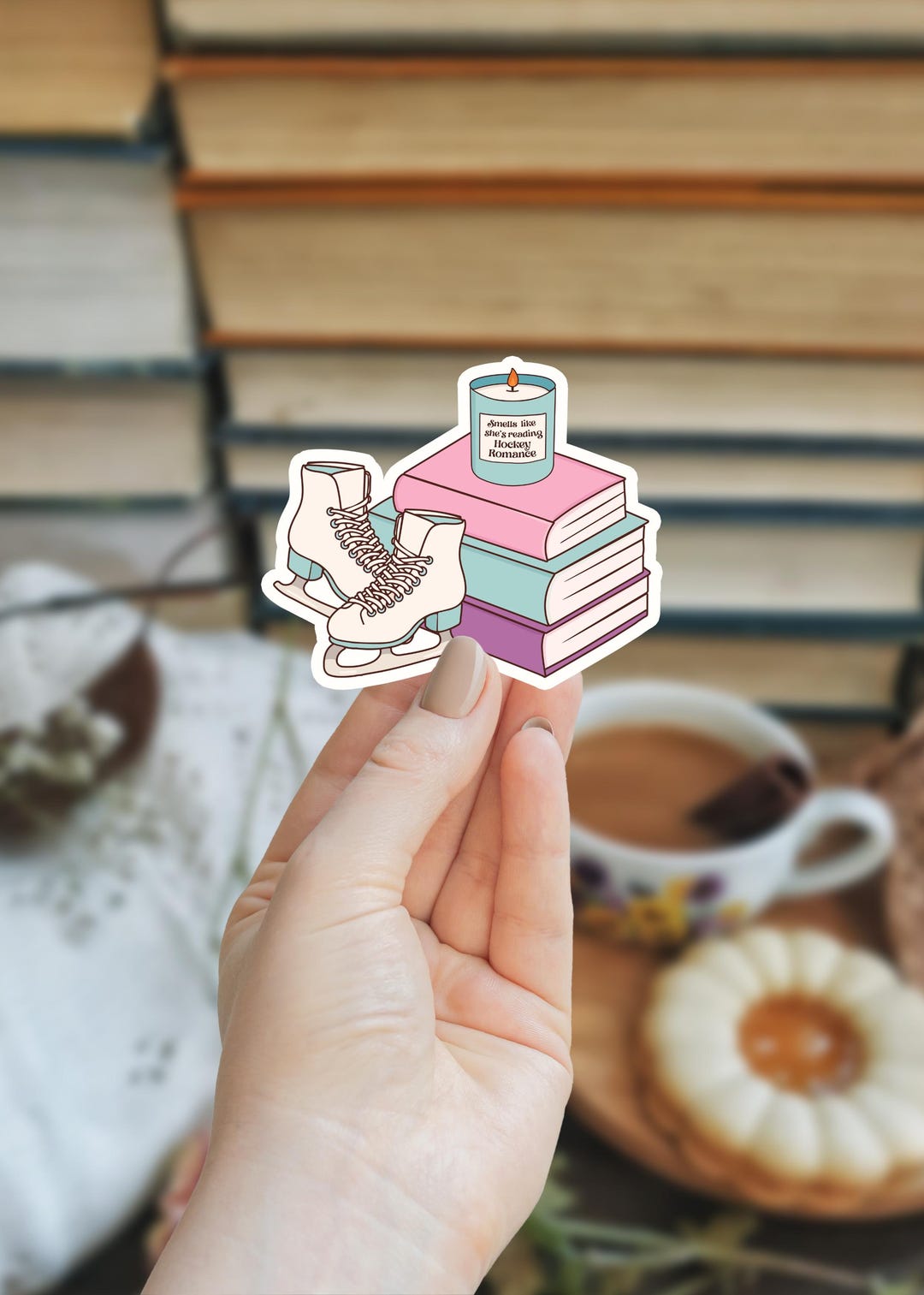 Winter Hockey Romance Books Winter Sticker Bookish Sticker Waterproof ...