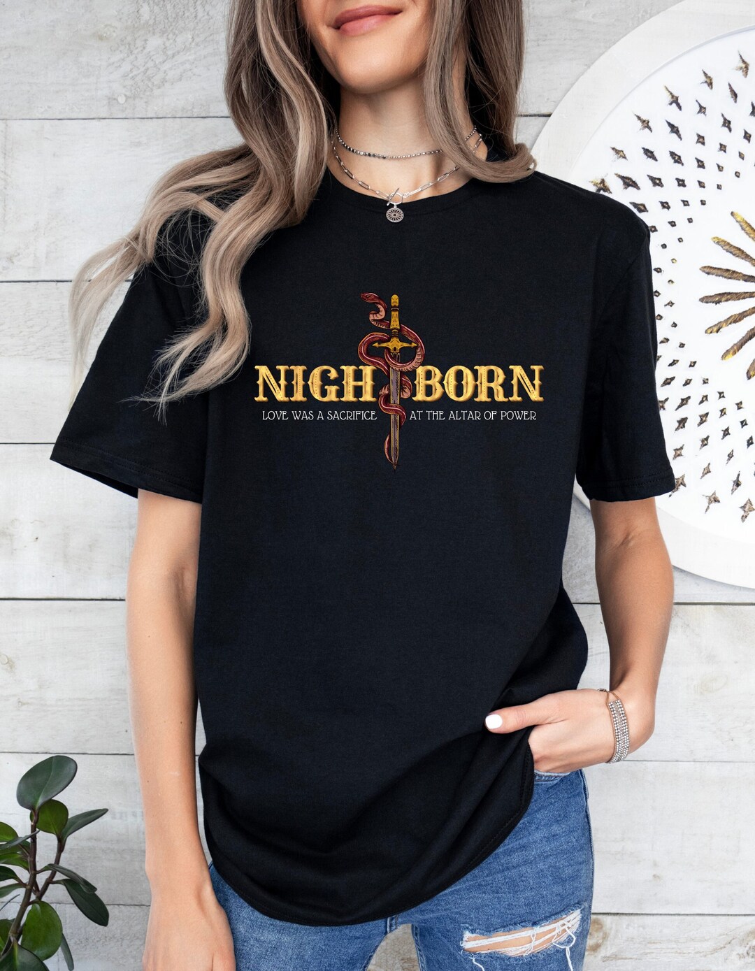 Nightborn the Serpent and the Wings of Night T-shirt Crew Neck T-shirt ...