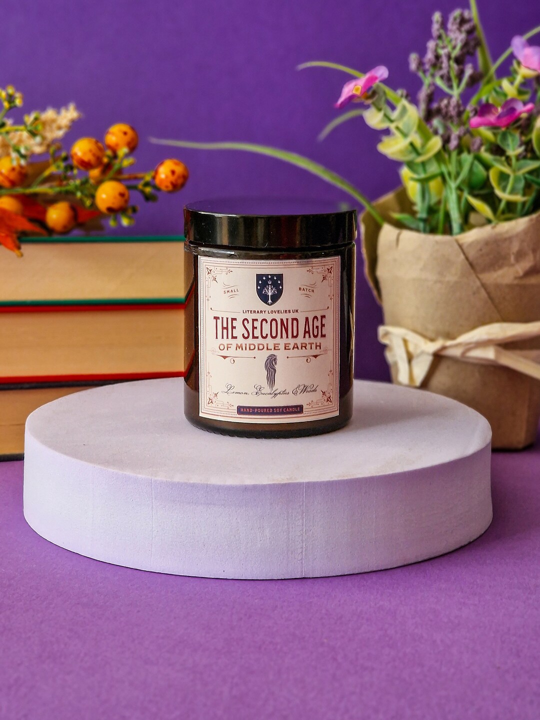 Middle Earth LOTR Literary Candle, Book Lover Candle, Bookish Gifts ...