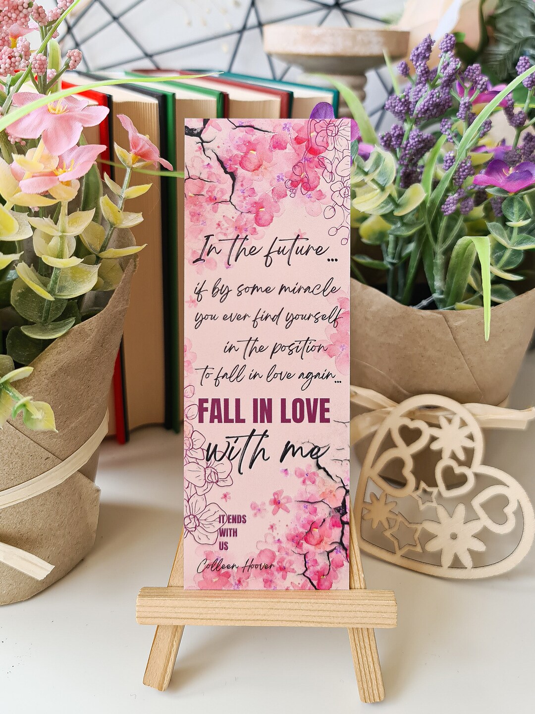 Fall in Love With Me It Ends With Us Bookmark Bibliophile Bookmark Book ...