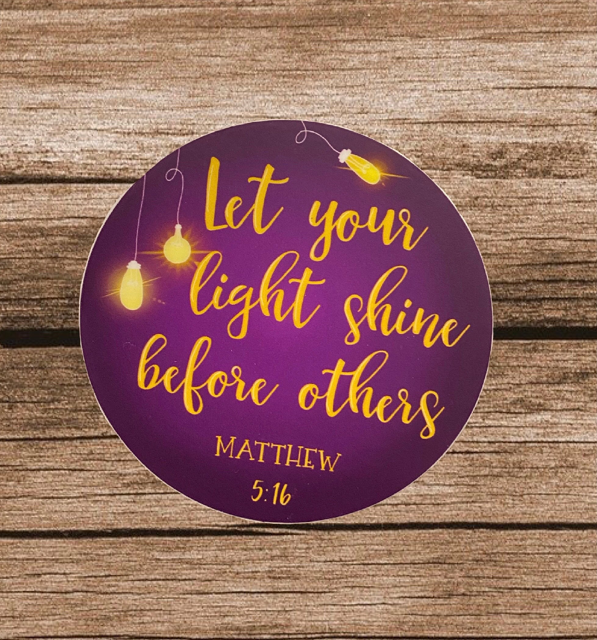 3 Inch Round Bible Verse Sticker - Etsy