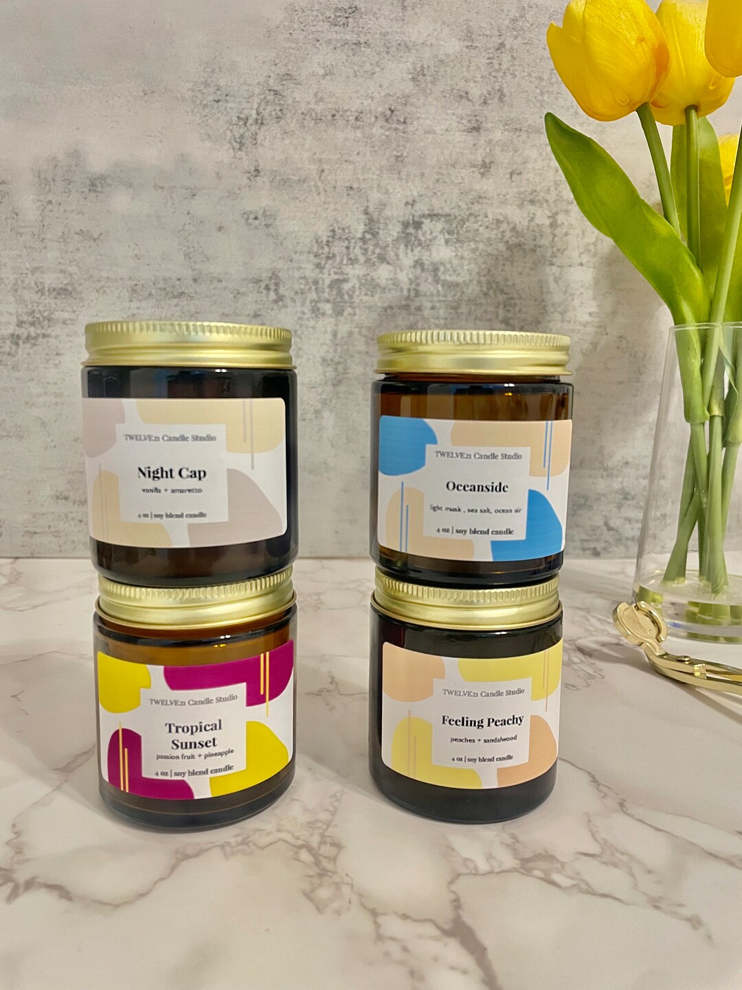 4oz Discovery Set assorted Mini Candle Travel Set Candle Gift Set Mini ...