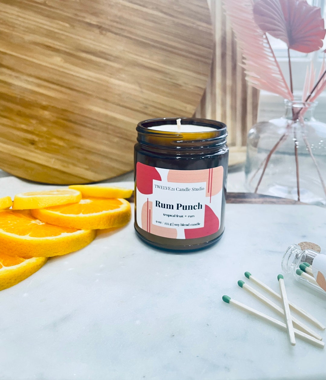 Rum Punch | Tropical Fruit Candle | Spring Candle | Summer Candle | - Etsy