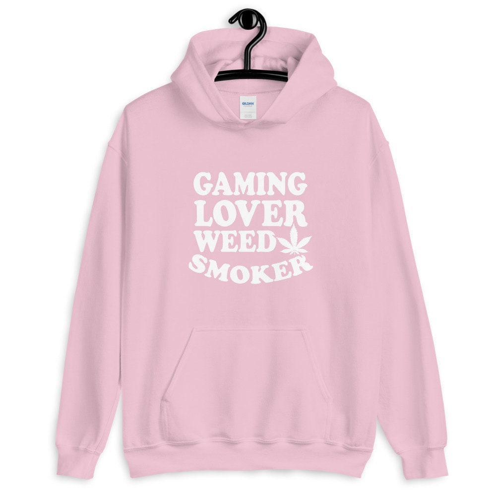 Gaming Lover Weed Smoker Hoodie, Geek Nerd Marijuana Smoker Lover Weed ...