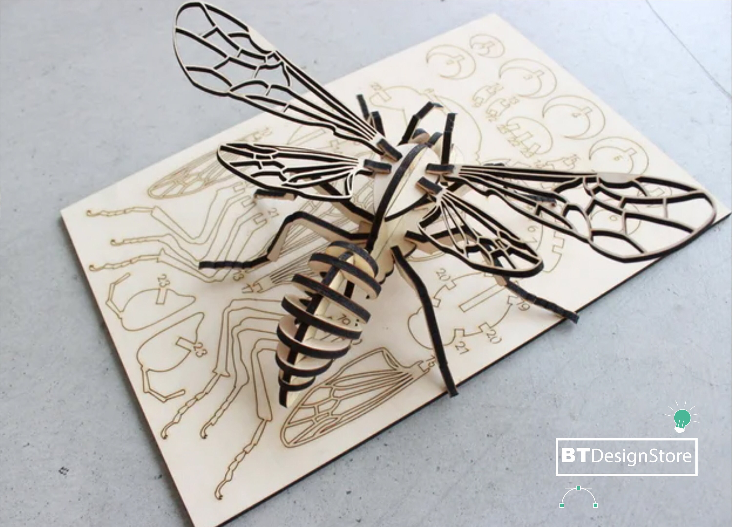 Bee Laser Cut Files,cnc Files,laser Cut,vector File,cnc Files,cnc ...