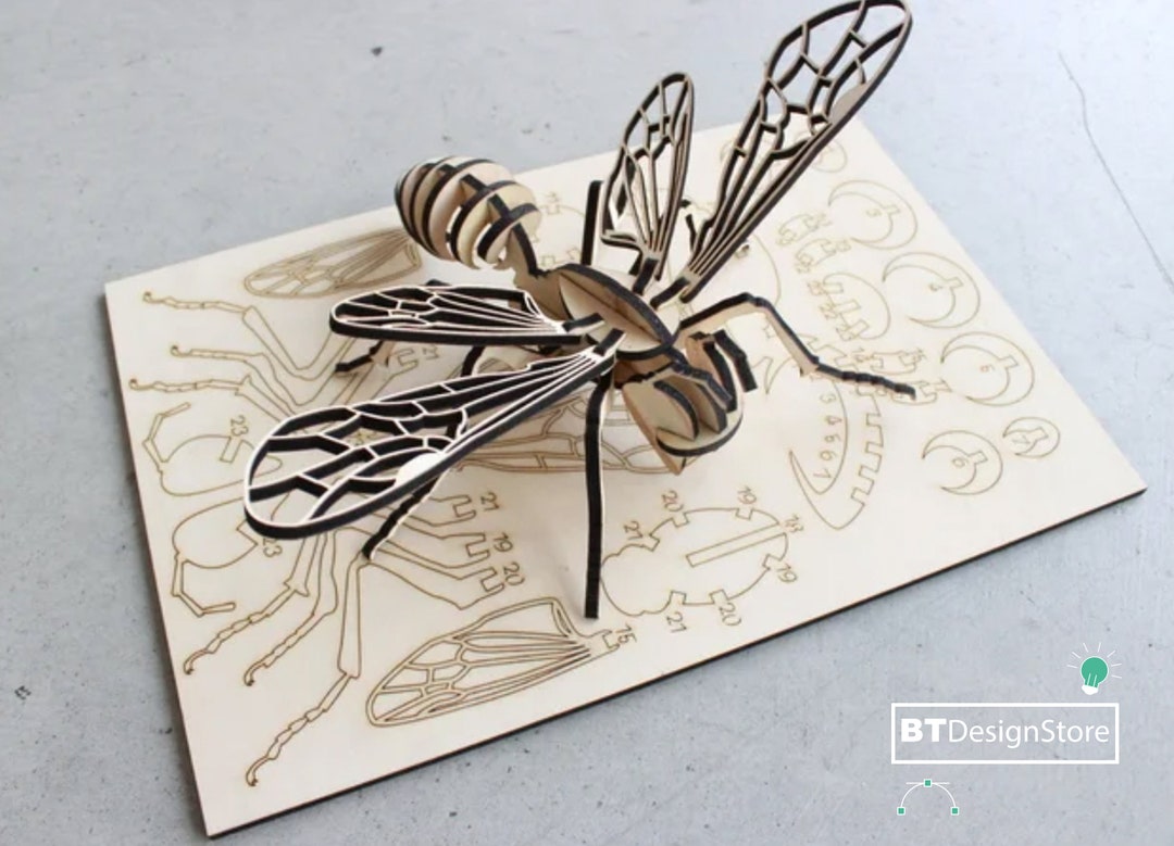 Bee Laser Cut Files,cnc Files,laser Cut,vector File,cnc Files,cnc ...