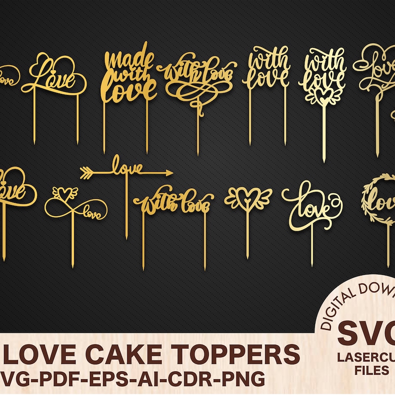 Love Cake Topper - Etsy