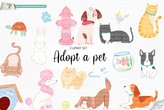 Pet Clipart Set - Etsy