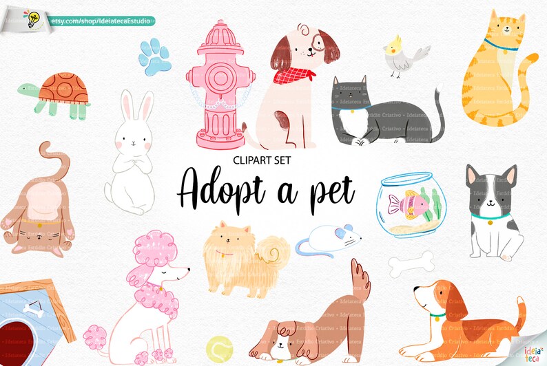 Pet Clipart Set - Etsy