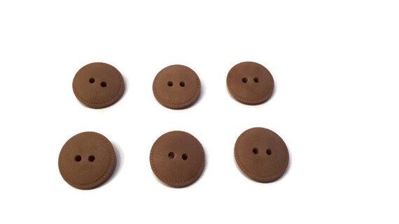 Vintage Beige Round Buttons Set of 6 Big Flat Buttons Set - Etsy UK