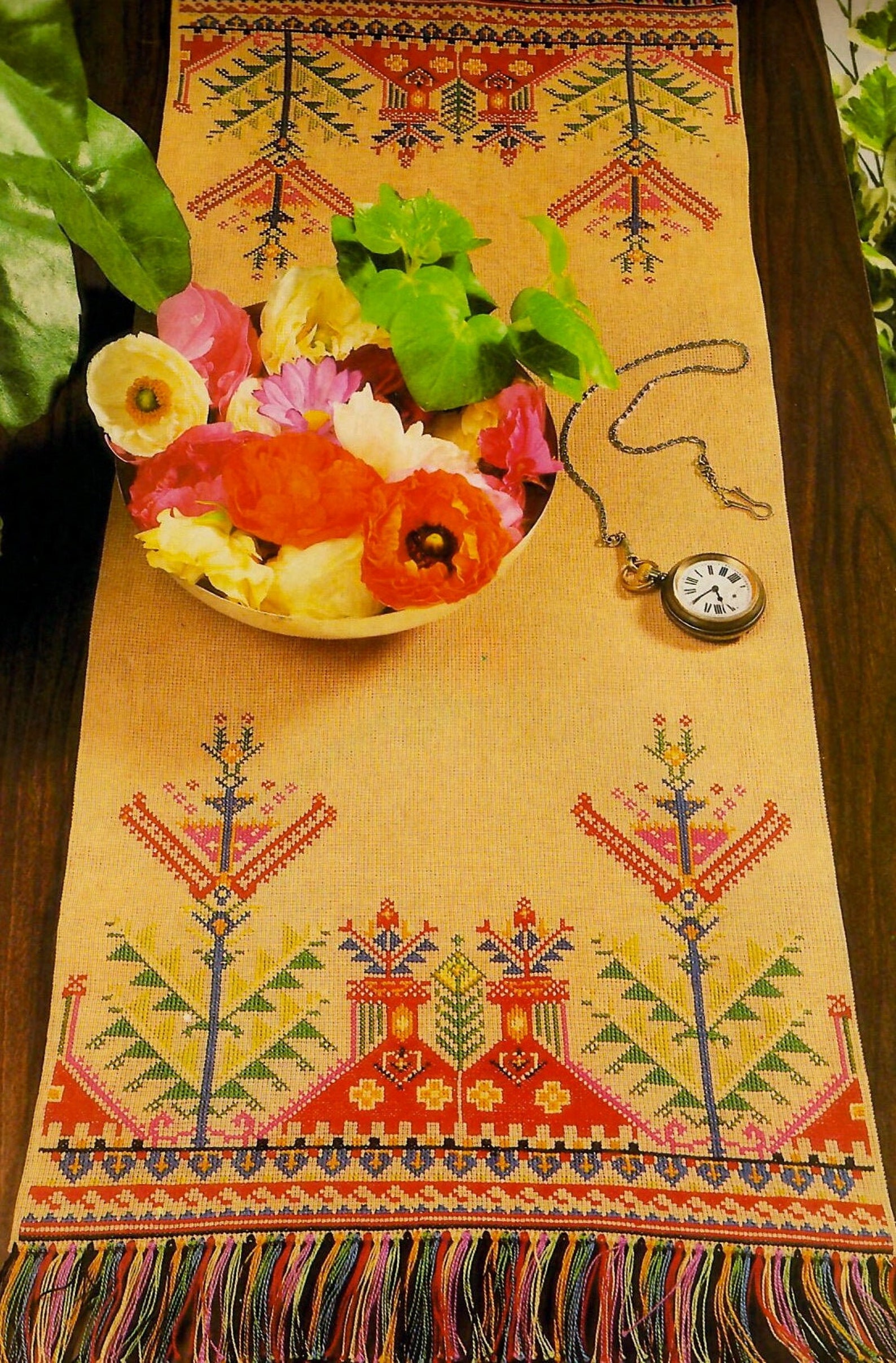 Cretan Cross Stitch Pattern: Greek Folk Flowers Embroidery (PDF) - Etsy