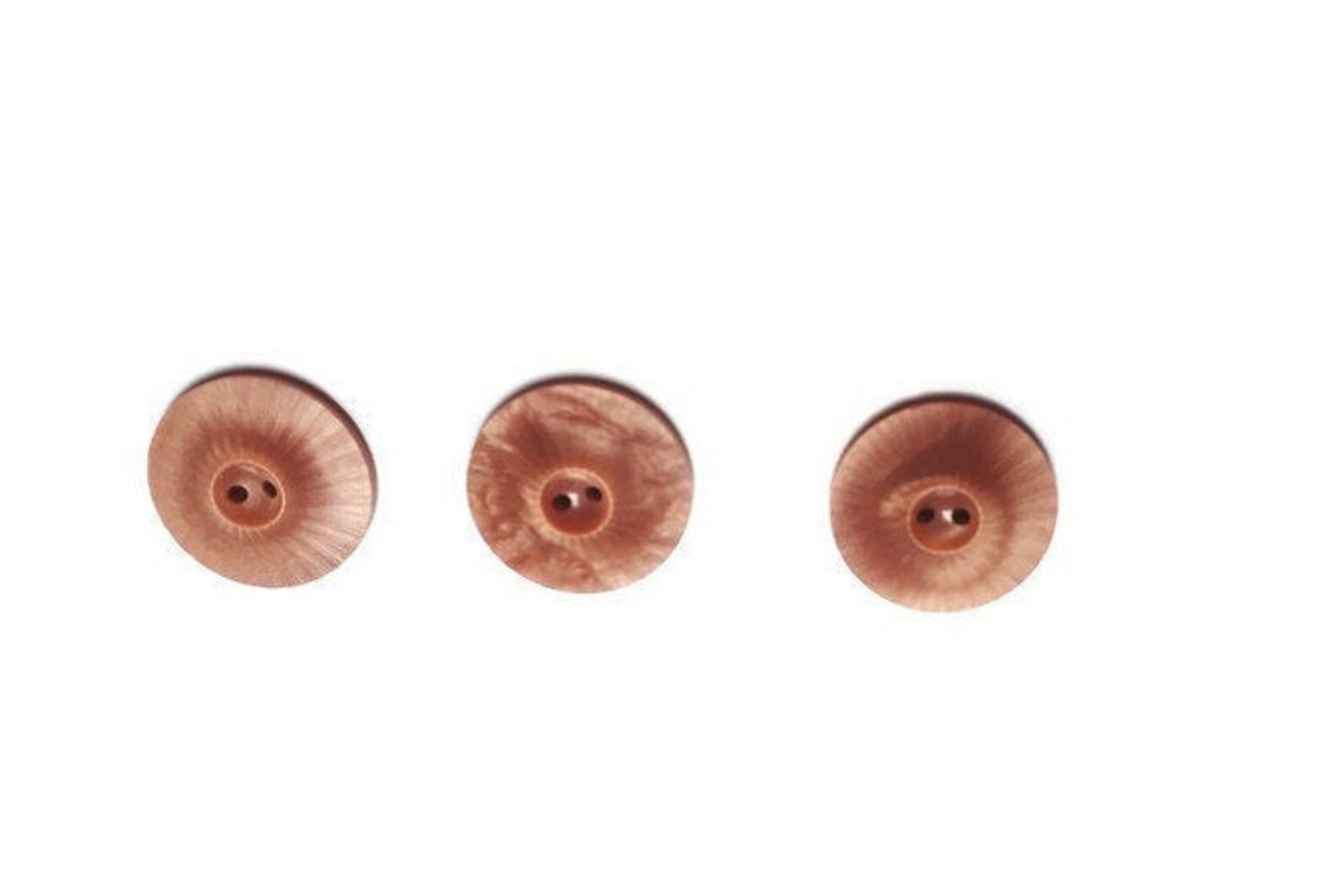 Vintage Dark Pink Round Buttons | Set of 3 Retro Buttons Salmon Color ...