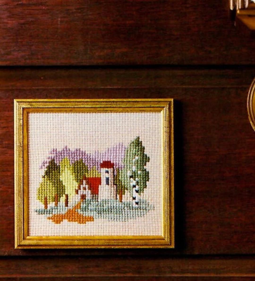 Vintage Farmhouse Cross Stitch Pattern: Country Village (PDF Pattern ...