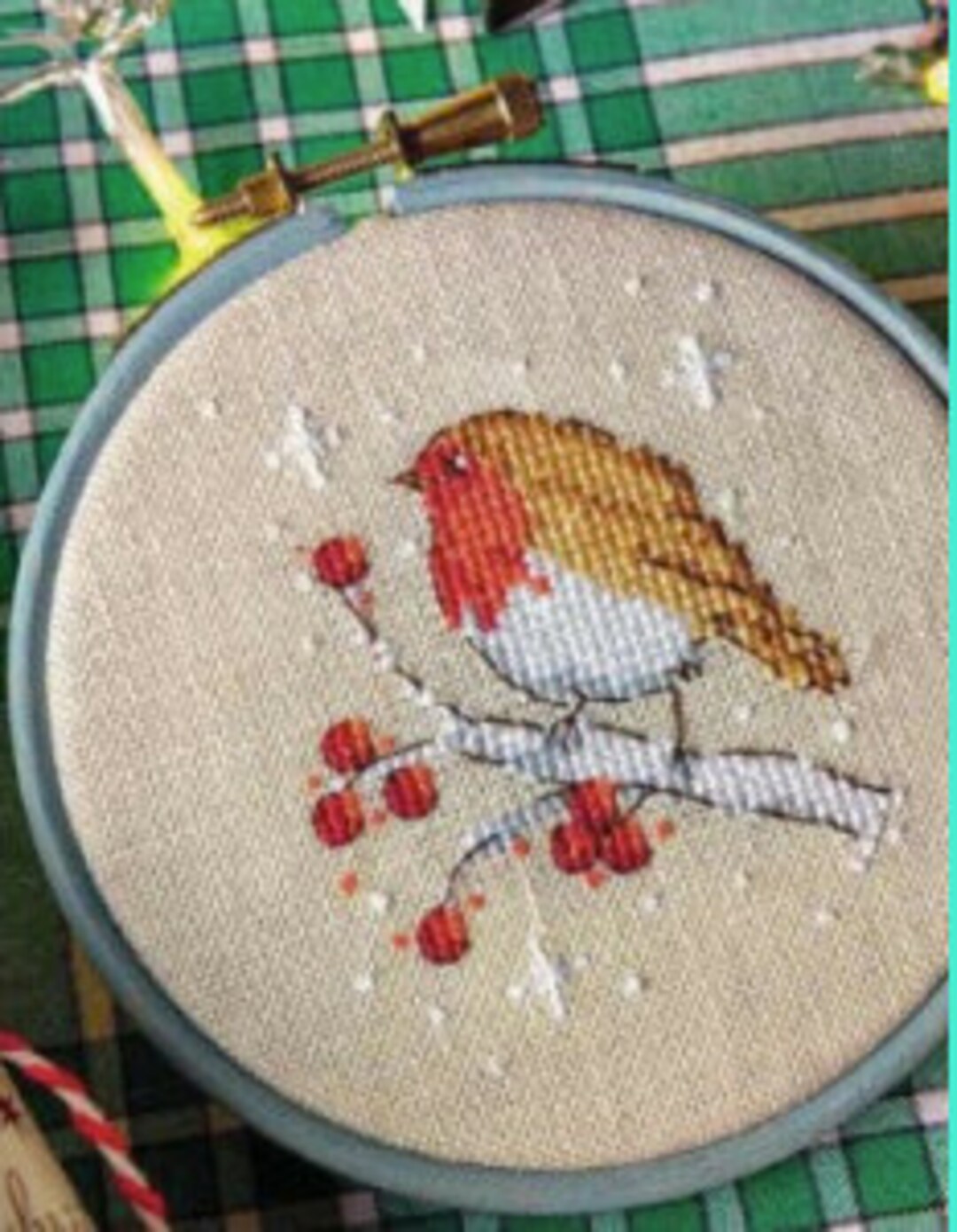 Robin Cross Stitch PDF Pattern | Snow Winter Autumn Christmas | Instant ...