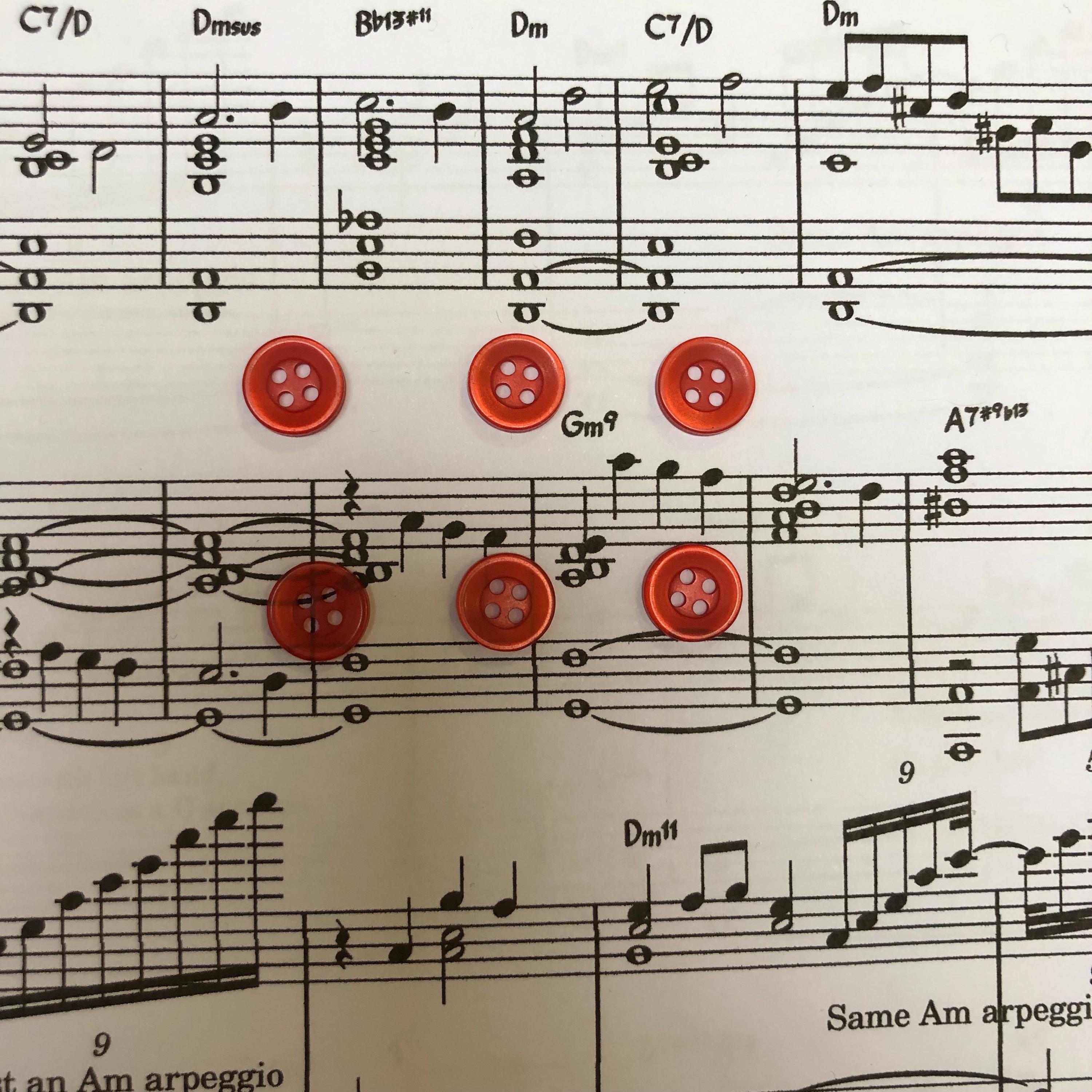 Small Round Buttons With 4 Holes | Red, Dark Red Burgundy, Orange ...