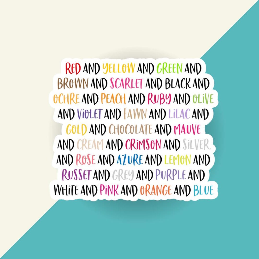 Multicolor Vinyl Sticker for Musical Theater Fans Coat of Many Colors ...